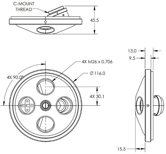 C-Mount Manual Objective Turrets | 에드몬드 옵틱스